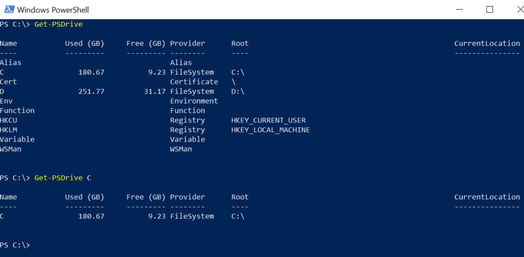 PowerShell Boş Disk Alanı Nasıl Elde Edilir?